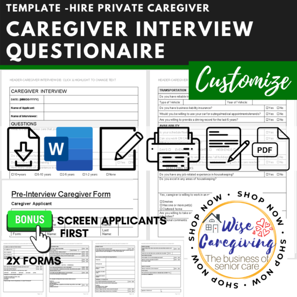 Caregiver Interview Template – Hire Private Caregiver
